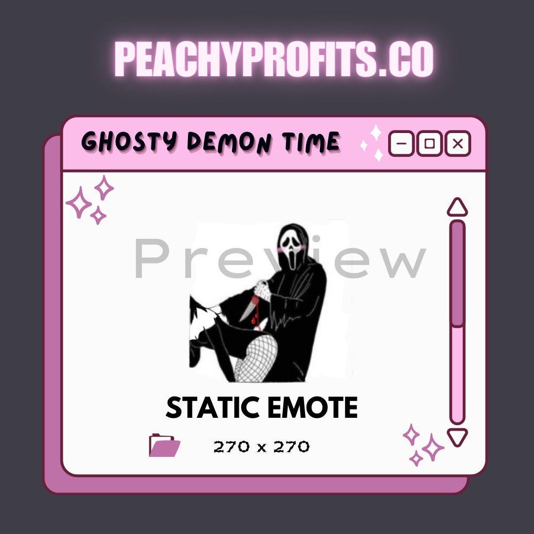 GHOSTY Demon Time Emote Ghostface Emote Twitch Emote Discord Emote ...