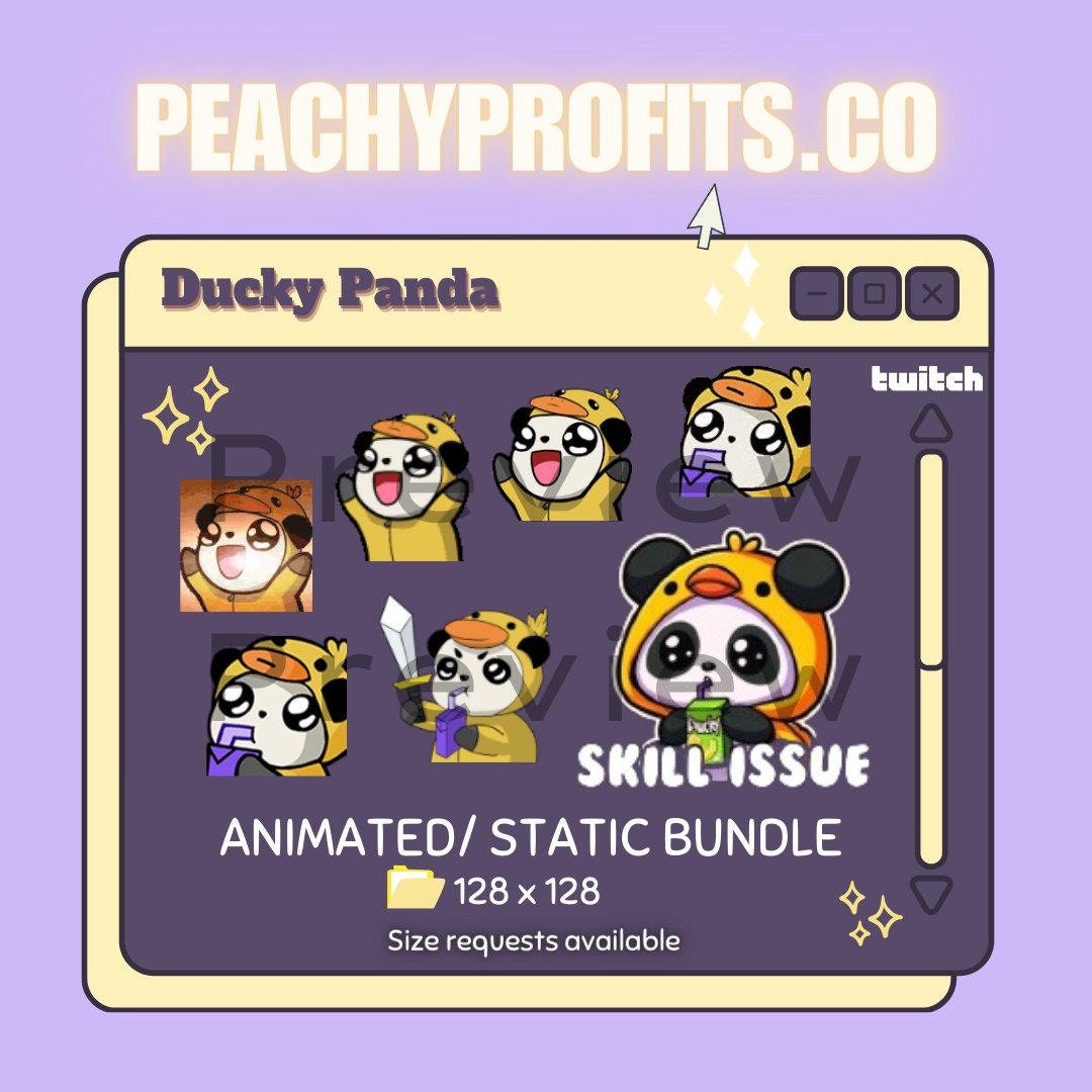 Ducky Panda Emotes Animated Emotes Twitch Emote Discord Emote Youtube ...