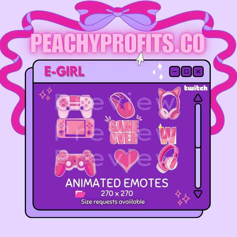 E-girl Emotes Twitch Emote Discord Emoji Youtube Emote - Etsy