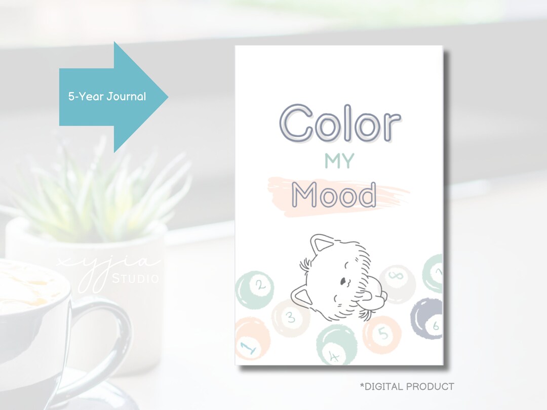 Printable Color My Mood Monthly Emotions Tracker Journal - Etsy UK