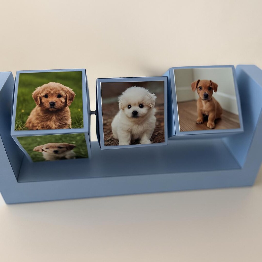 Rotating Photo Cube SVG Template: DIY Gift, Desk Decor (digital ...
