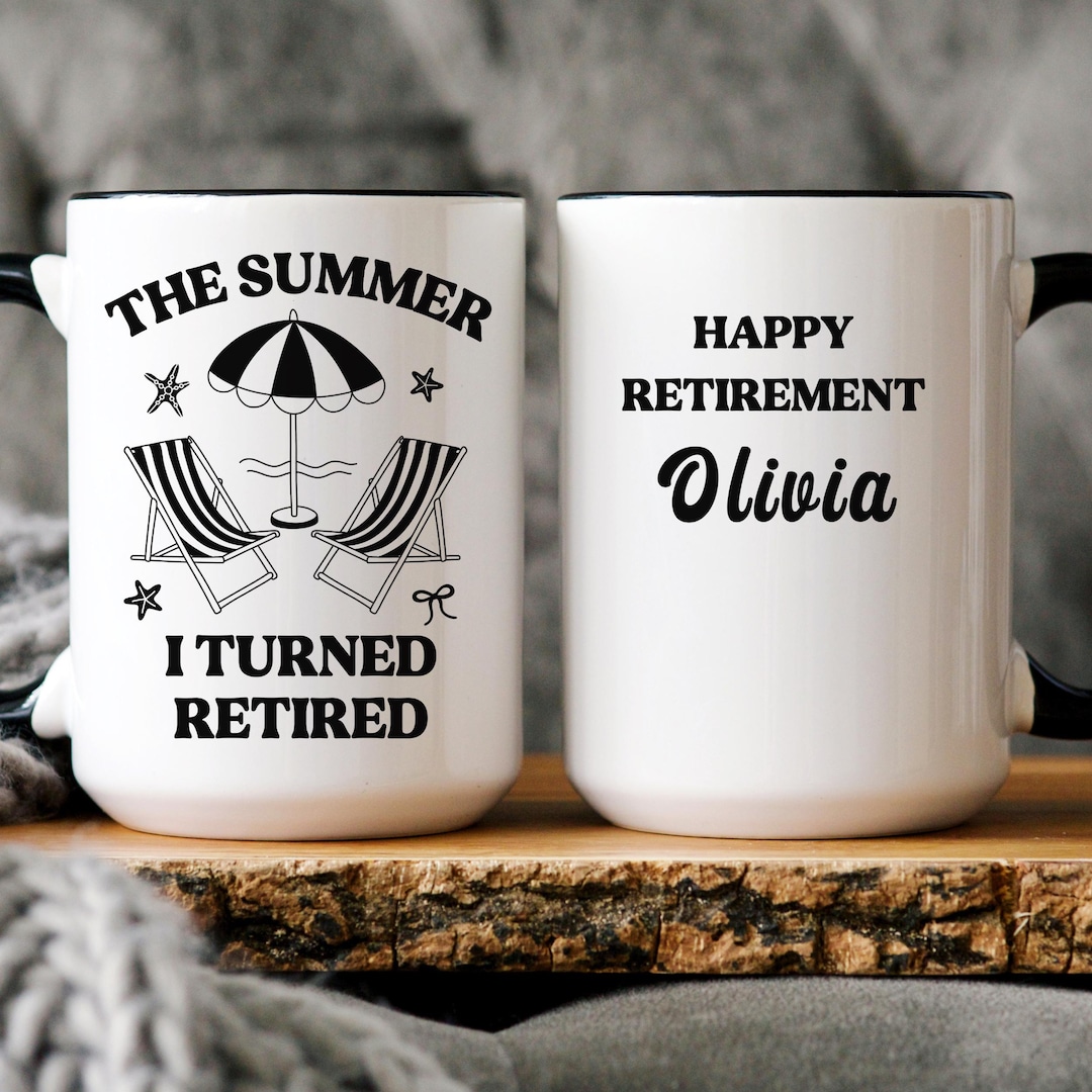 Custom Retirement Mug - Funny Retirement Gift for Coworker - Etsy