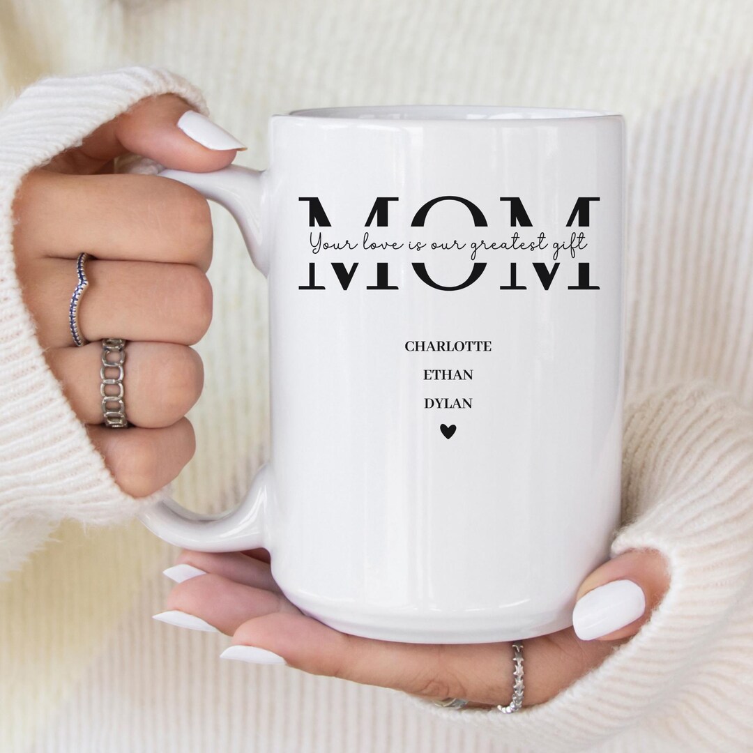 Custom Mom Mug With Kids Names, Personalized Mother's Day Gift - Etsy