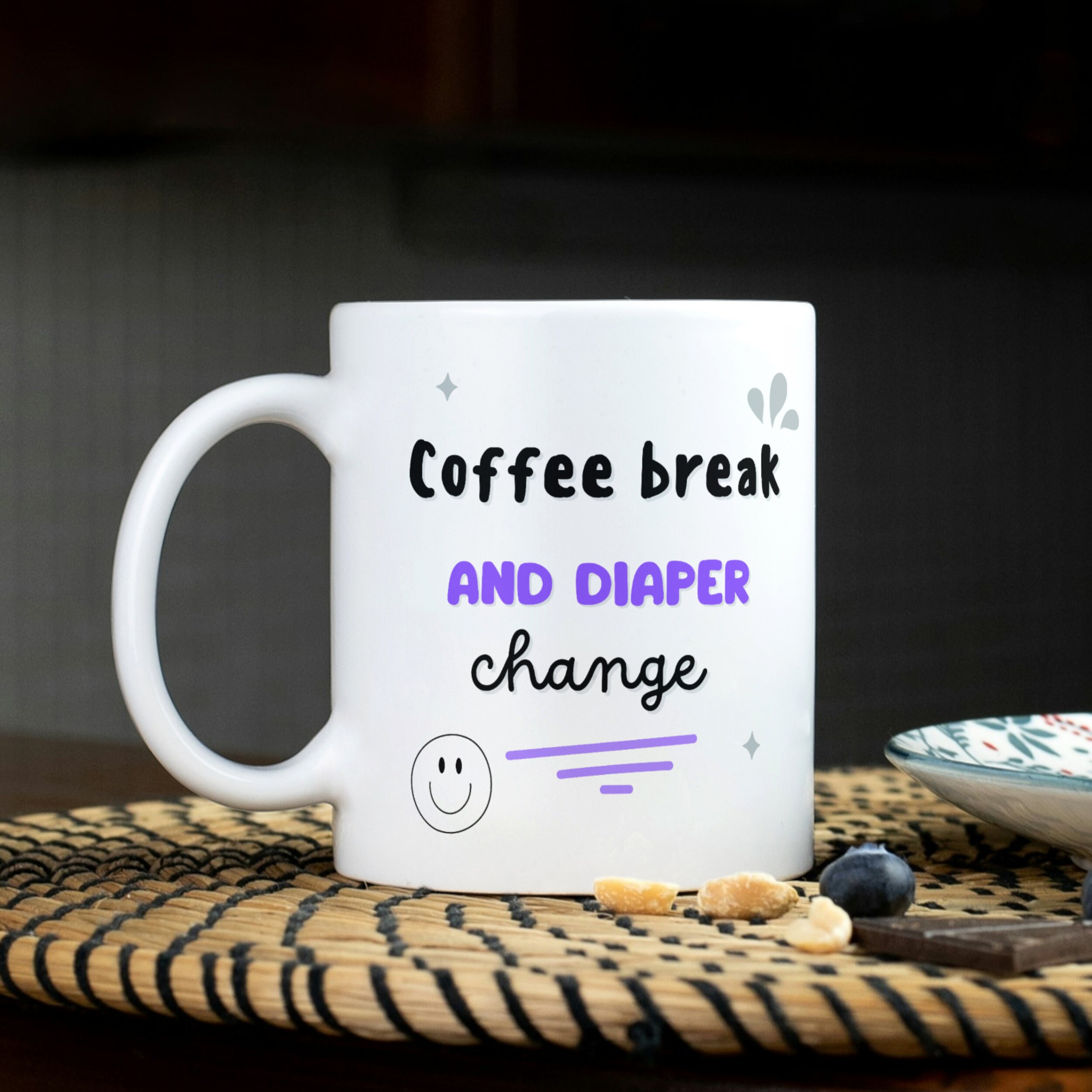Coffee Break and Diaper Change Mug, Mama's Little Coffee Mug, Funny ...