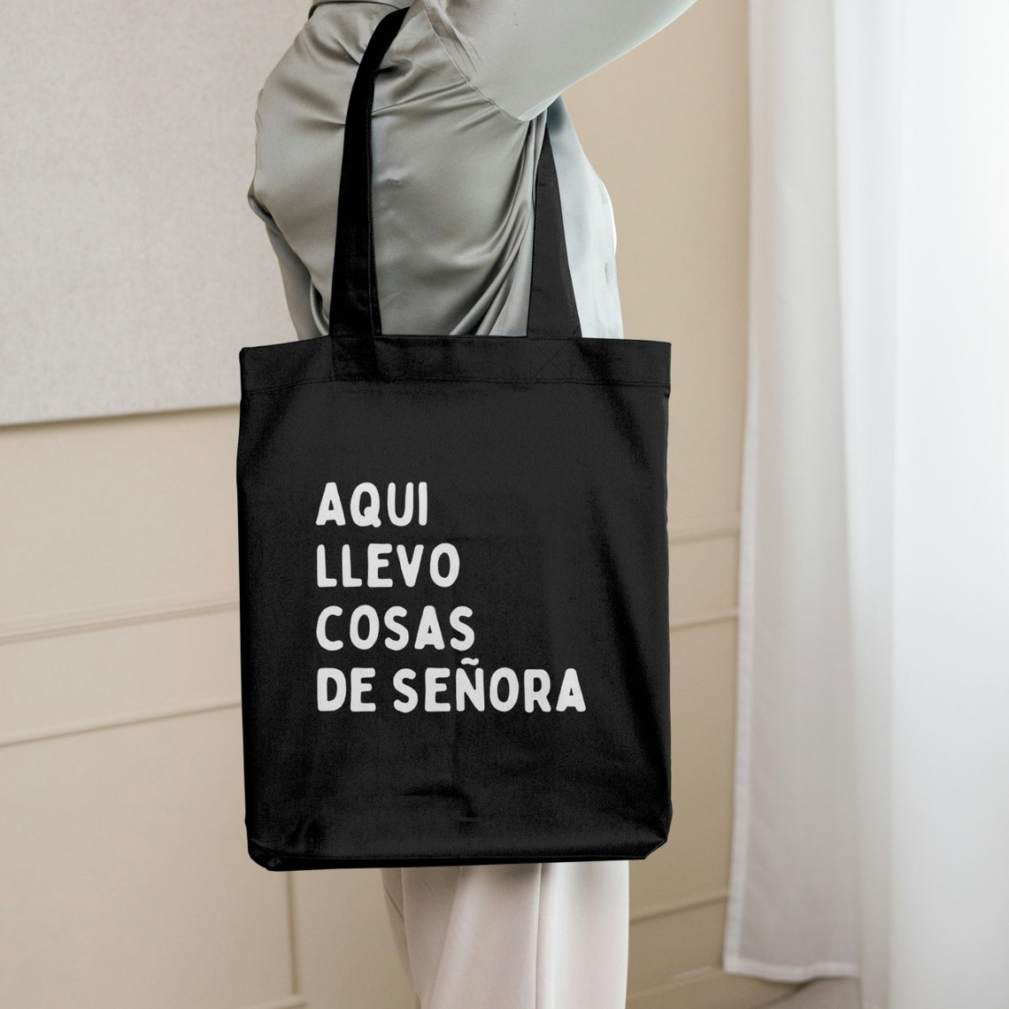 Aqui Llevo Cosas De Señora Tote Bag, Tote Bag for Latina Mom, Latina ...