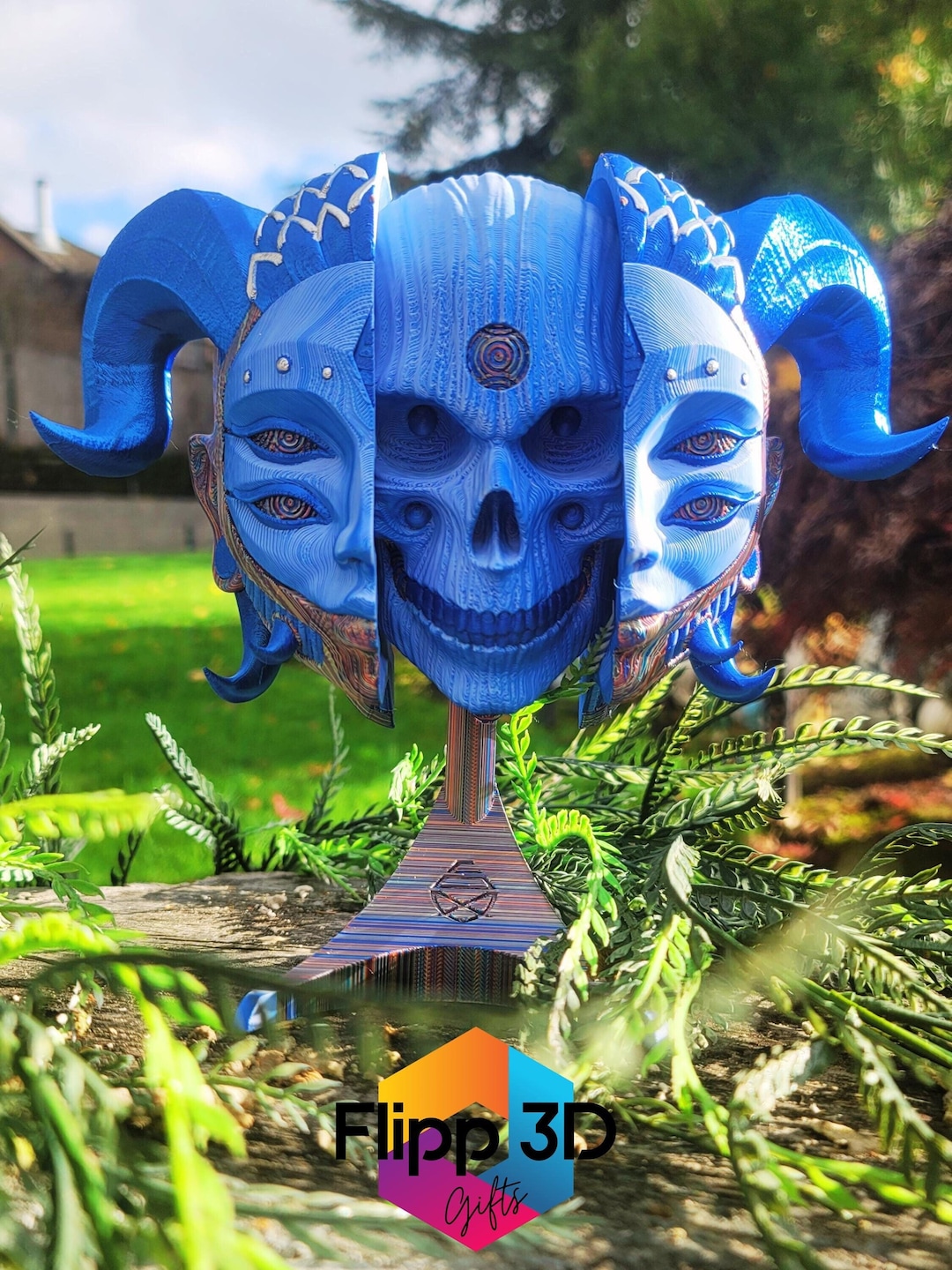 Holy Quin 3D Printed Mask, Home & Office Decor, Display Mask, Large 150 ...