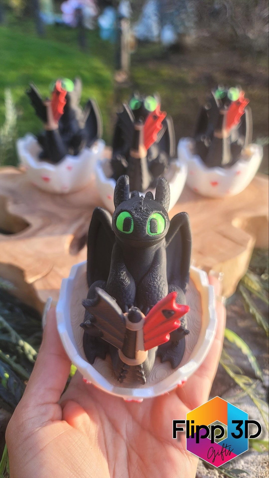 Toothless Egg Valentine's Figurine, 3D Printed Toy, How to Train Your ...