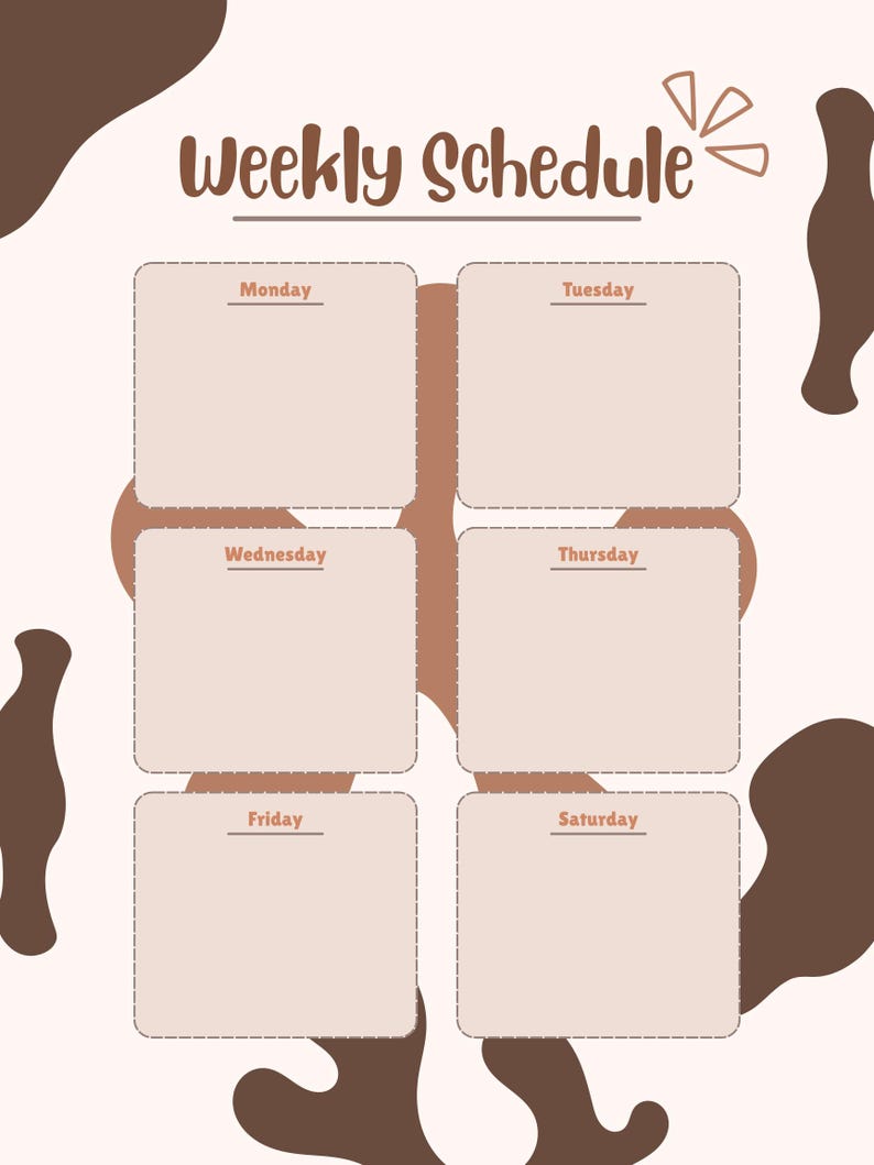 Weekly Schedule - Etsy