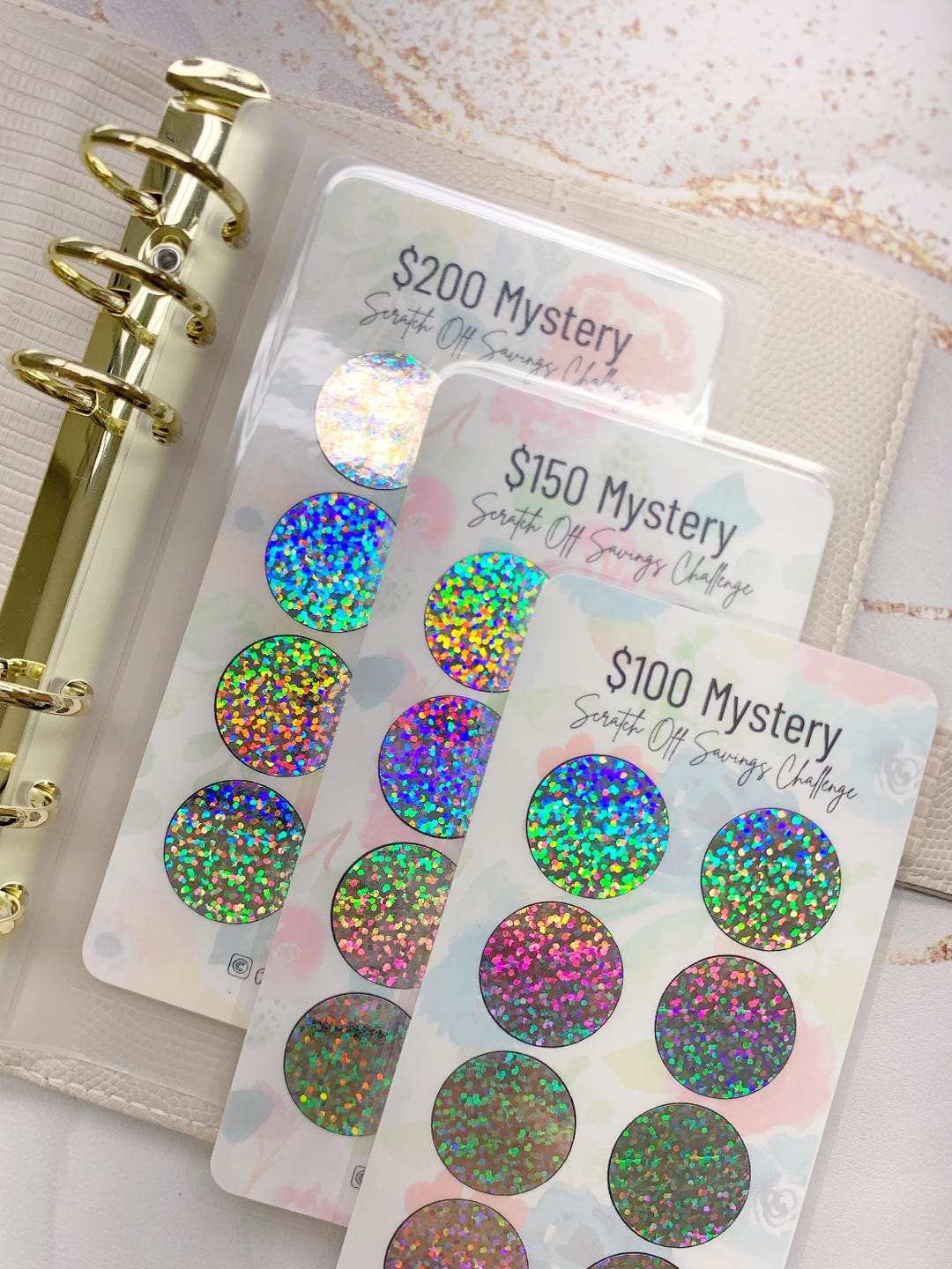 Mystery Scratch off Savings Tracker: Cash Envelope Challenge for Small ...