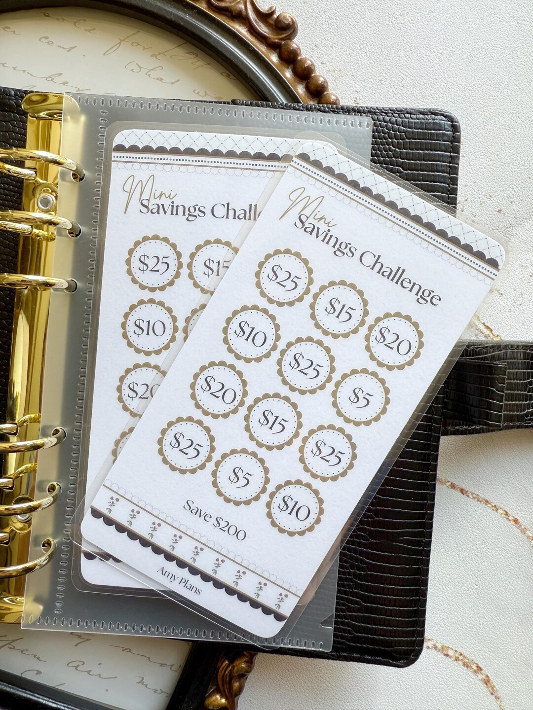 Mini Savings Challenge Save 200 Dollars Savings Tracker: A6 Cash ...