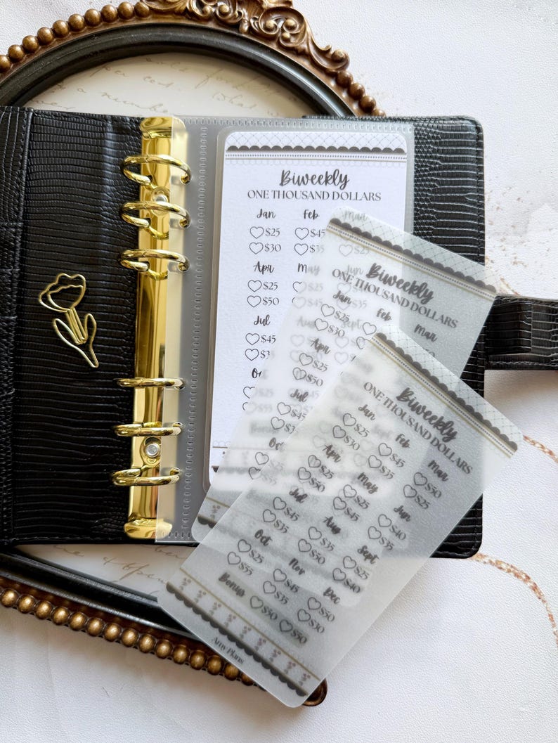 Biweekly Save 1,000 Dollars Savings Challenge Tracker: A6 Cash ...