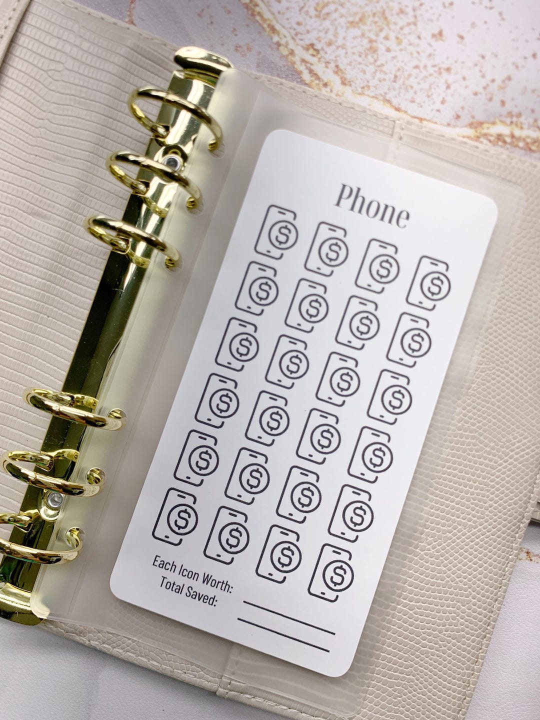 Phone Savings Tracker: Cash Stuffing Budget Challenge by Amy Plans - Etsy