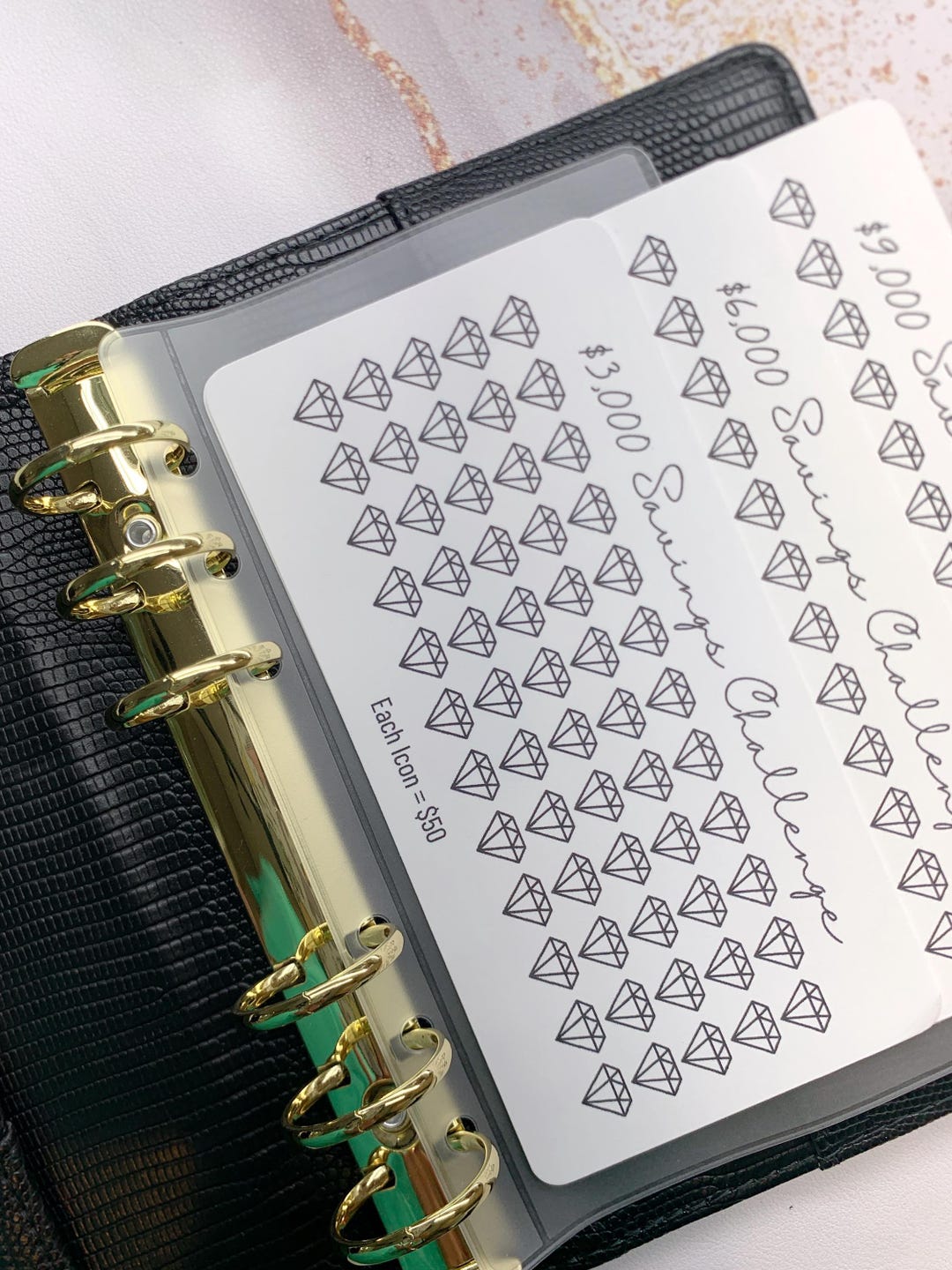Diamond Savings Challenge Tracker: Cash Envelope Budgeting - Etsy