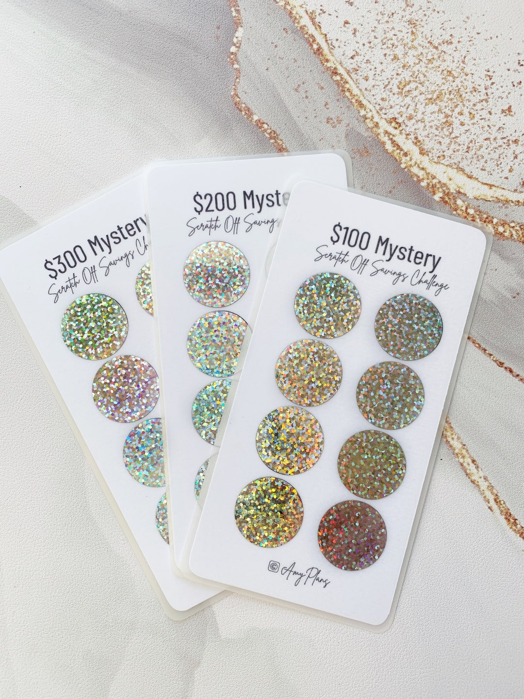 Mystery Scratch off Savings Challenge Tracker: Cash Envelope Stuffing ...