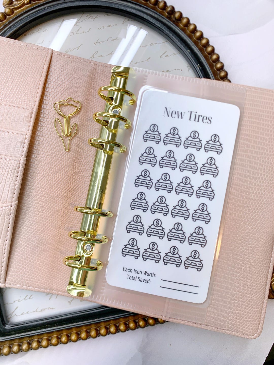 New Tires Savings Tracker: A6 Cash Budgeting Envelope, by Amy Plans - Etsy