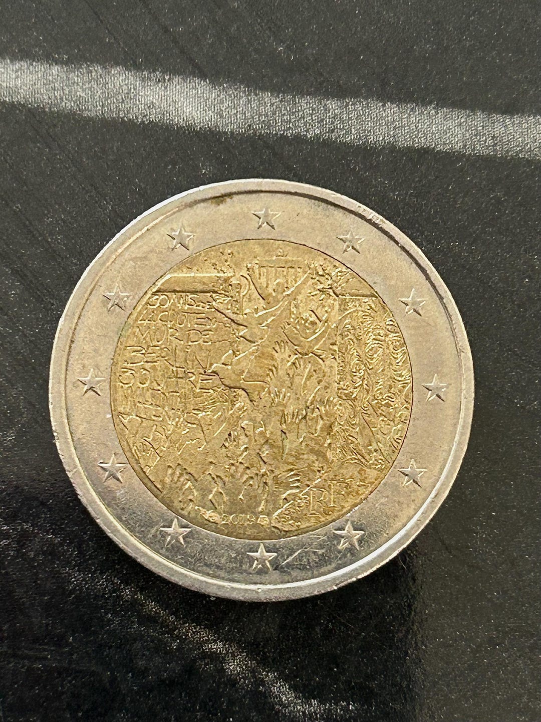 Pièce de 2 euros commémorant le 30e anniversaire du mur de Berlin - Etsy France