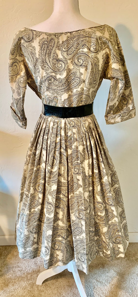 1950's Jonathan Logan Rayon Day~tea~rockabilly dress - Gem