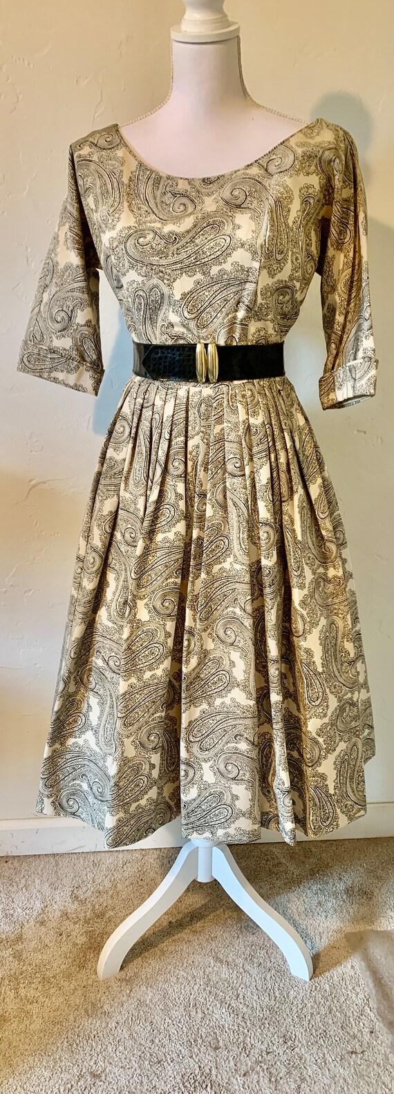 1950's Jonathan Logan Rayon Day~tea~rockabilly dress - Gem