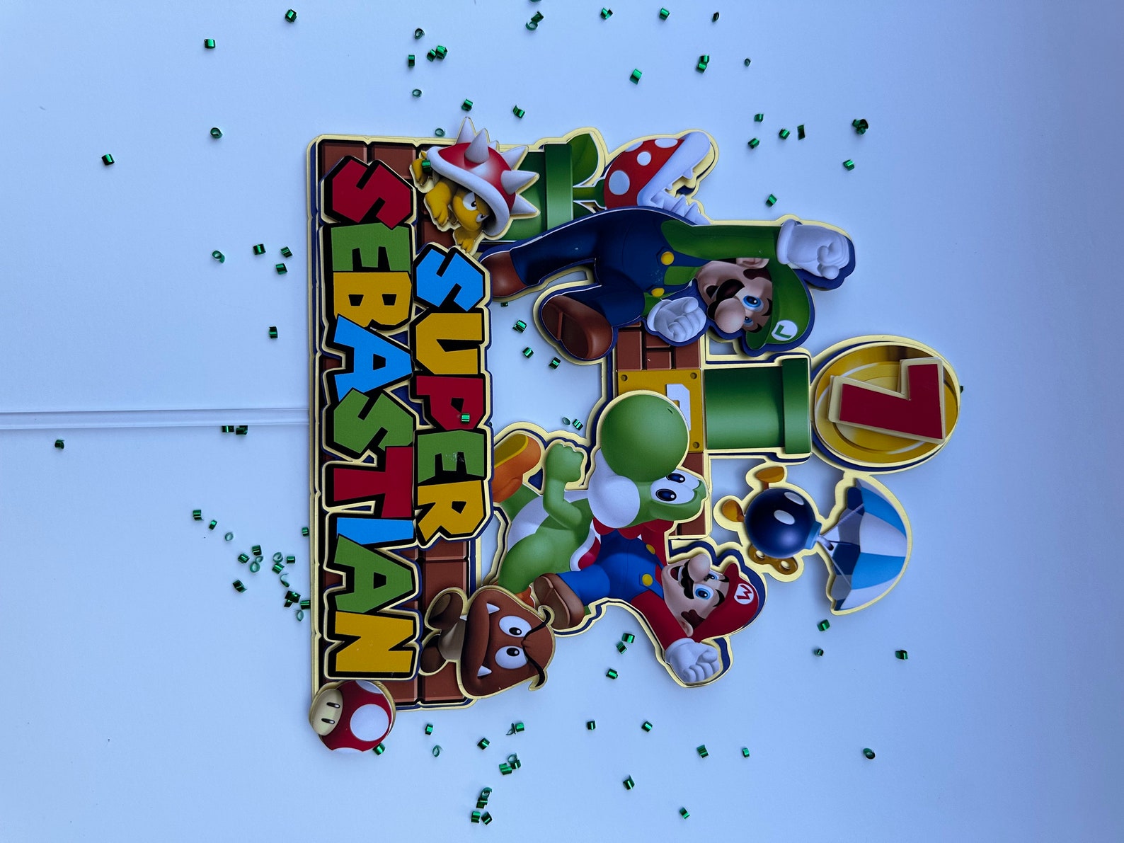 Super Mario Topper, Cake Topper, Super Mario Birthday Cake Topper ...