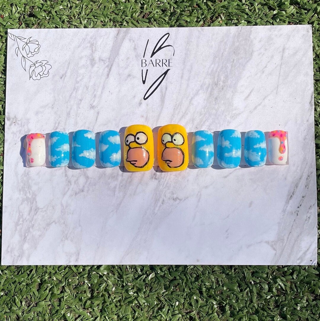 The Simpsons Press-on’s - Etsy