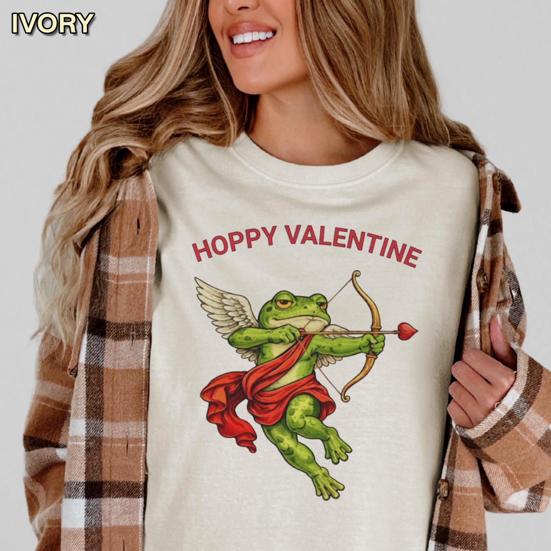 Hoppy Valentine Unhinged Cupid Frog T-shirt | Meme Frog Tee - Etsy
