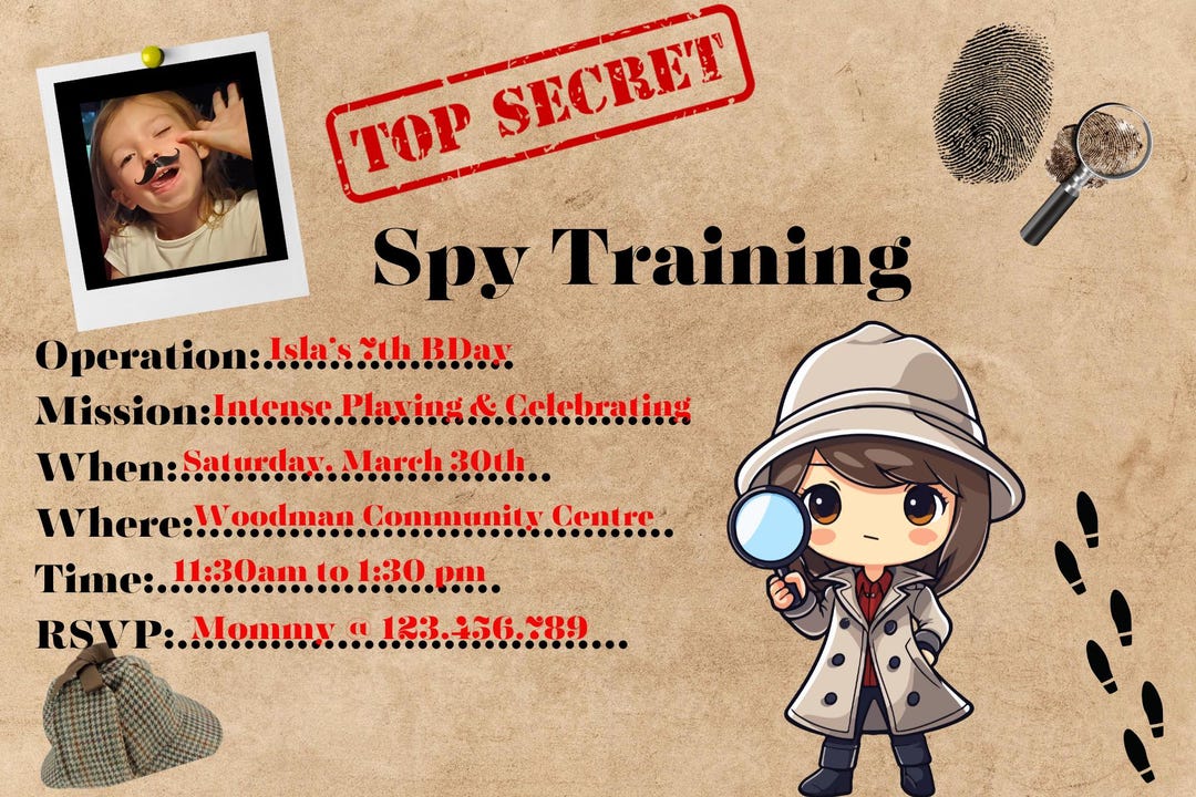 Detective Party Invitations, Mystery Party, Sherlock Holmes, Birthday ...