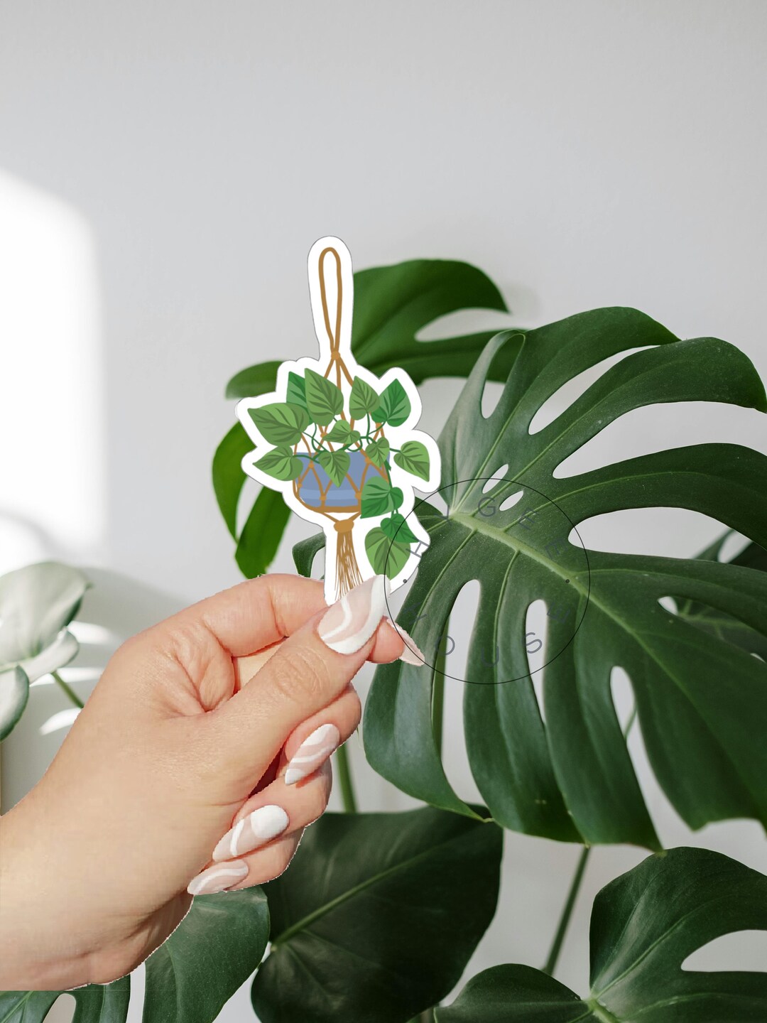 Hanging Plant Sticker Plant Lovers Sticker Plant Mom Plant Lady Indoor ...