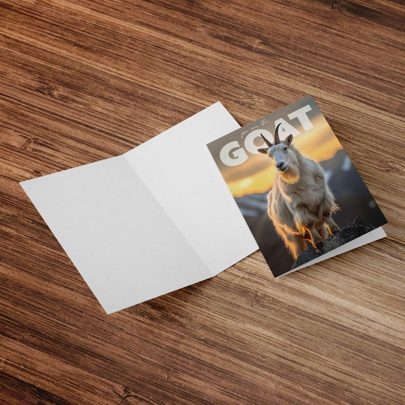 GOAT (greatest of All Time) Card - Mountain Goat Inspirational Wrap ...