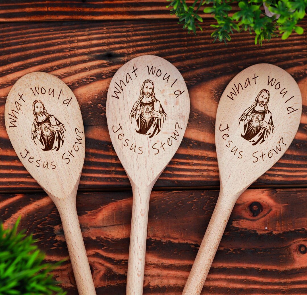 What Would Jesus Stew Wooden Spoon Baking Baker Chef Star Baker Funny ...