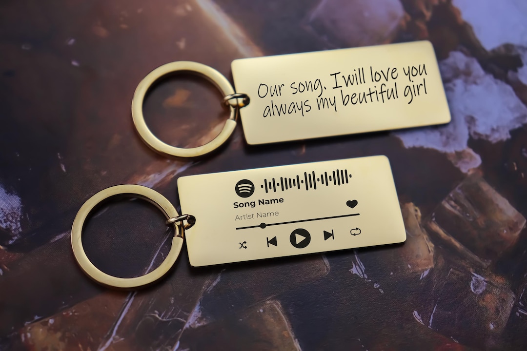 Personalized Spotify Code Keyring Custom Music Gift Scan to Play Song ...