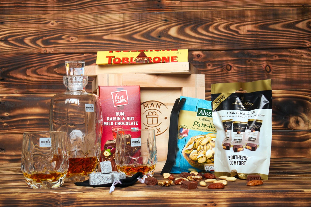 Men's Gift Box – Wooden Crate With Crowbar & Snacks - Etsy