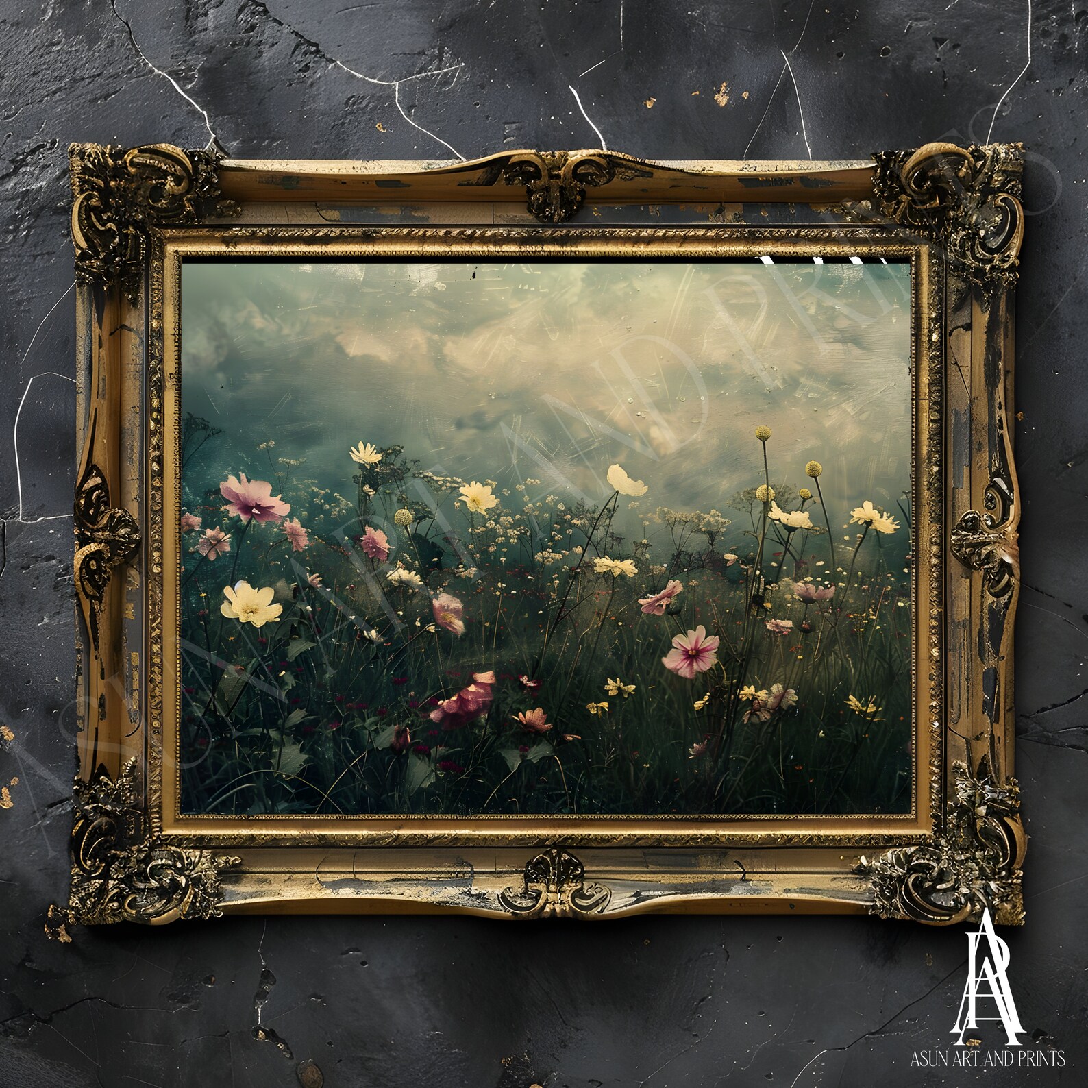MOODY STORM FLOWER | Moody Landscape, Moody Art, Moody Painting ...