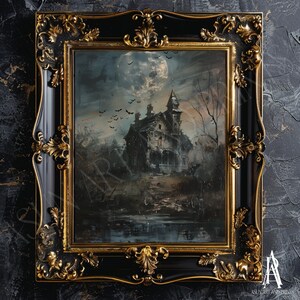 MOODY Castle PAINTING | Castle Art Print, Gothic Art, Vintage European ...