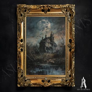 MOODY Castle PAINTING | Castle Art Print, Gothic Art, Vintage European ...