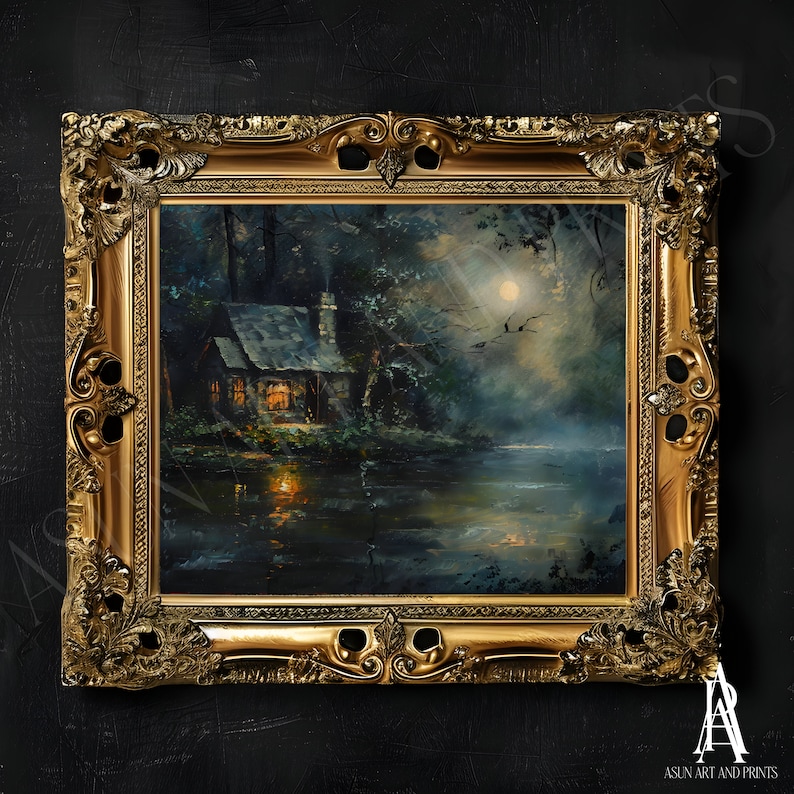 MOODY LAKE | Moody Landscape, Moody Art, Moody Painting, Landscape Art ...