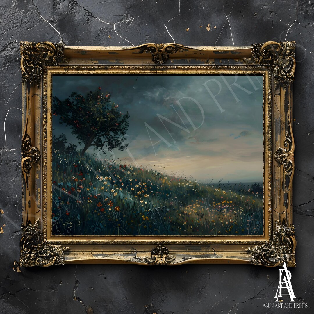 MOODY STORM FLOWER | Moody Landscape, Moody Art, Moody Painting ...