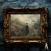 MOODY LADY in the Garden| Vintage European Art, Dark Moody Prints ...