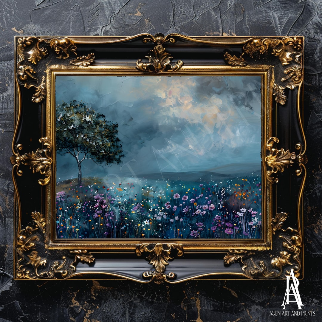 MOODY STORM FLOWER | Moody Landscape, Moody Art, Moody Painting ...
