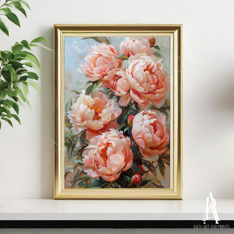 PEONY OIL PAINTING | Peony Painting, Peony, Peony Print, Original Art ...