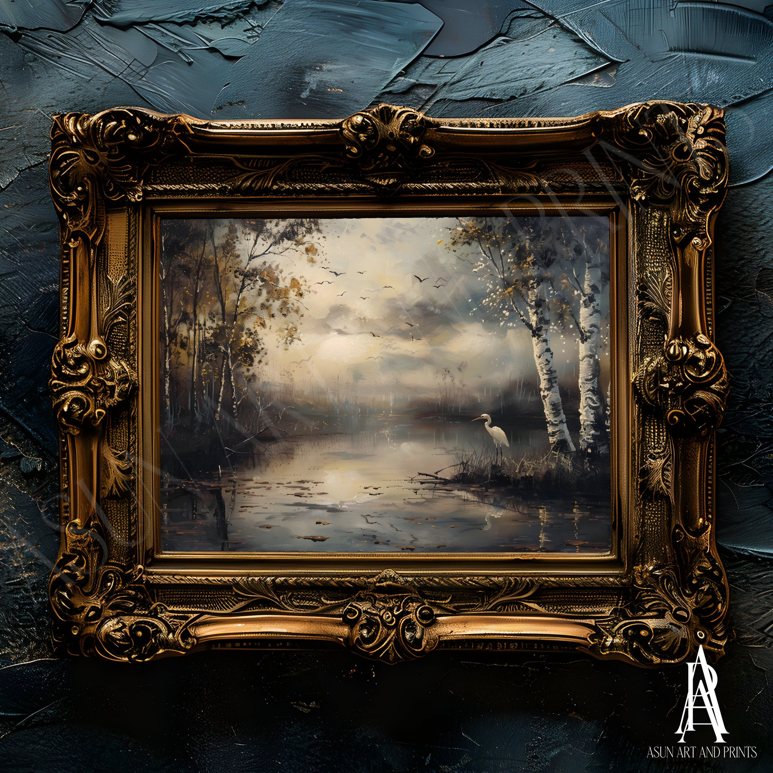 MOODY LAKE | Moody Landscape, Moody Art, Moody Painting, Landscape Art ...