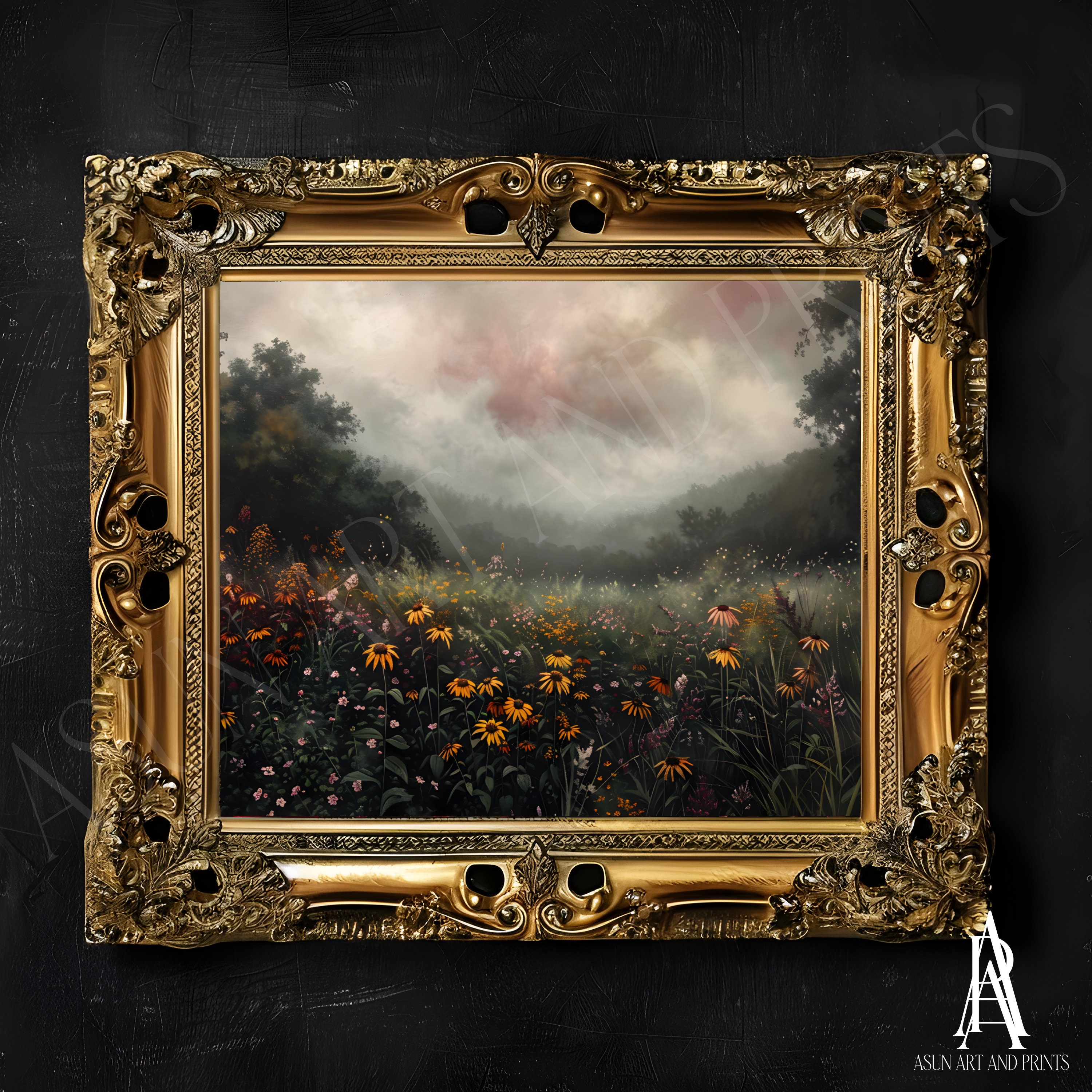 MOODY STORM FLOWER Moody Landscape, Moody Art, Moody Painting ...