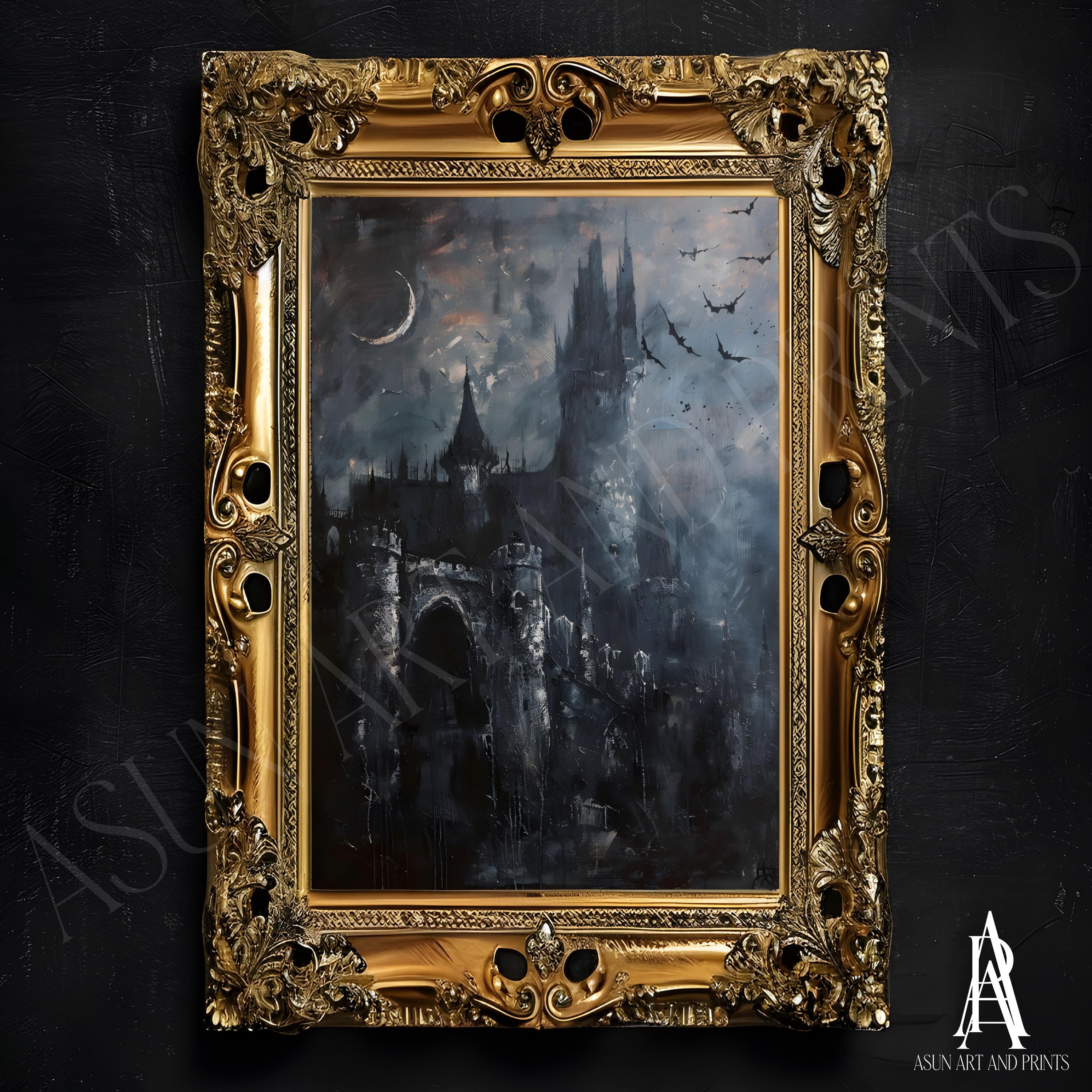 MOODY Castle PAINTING Castle Art Print, Gothic Art, Vintage European ...