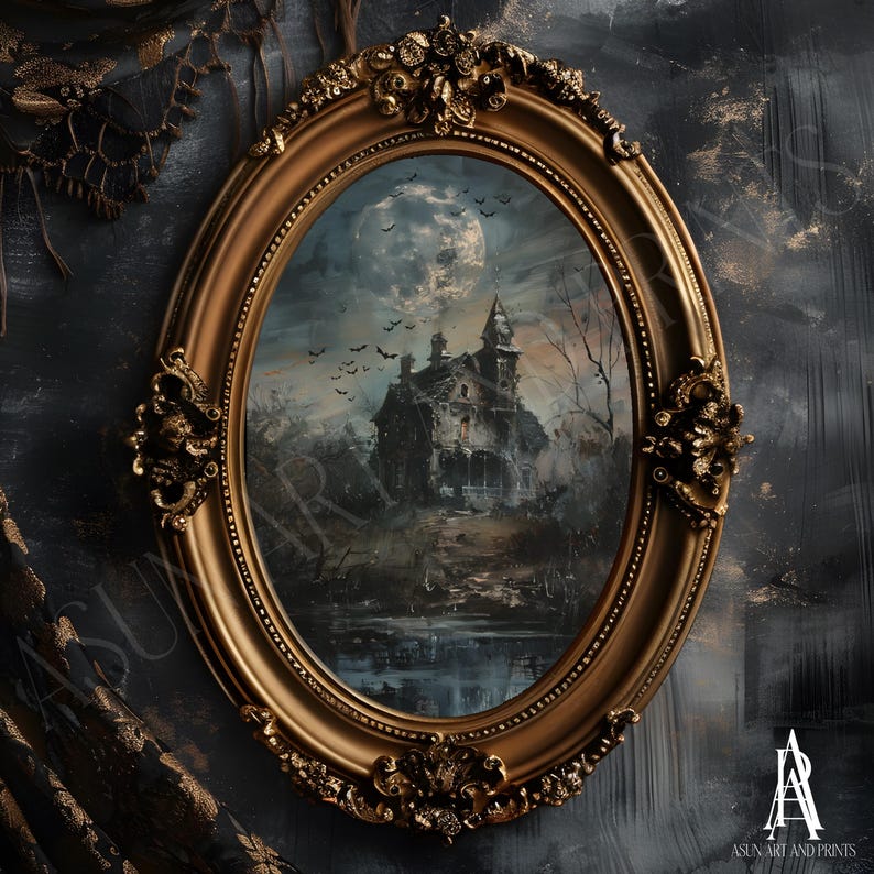 MOODY Castle PAINTING | Castle Art Print, Gothic Art, Vintage European ...