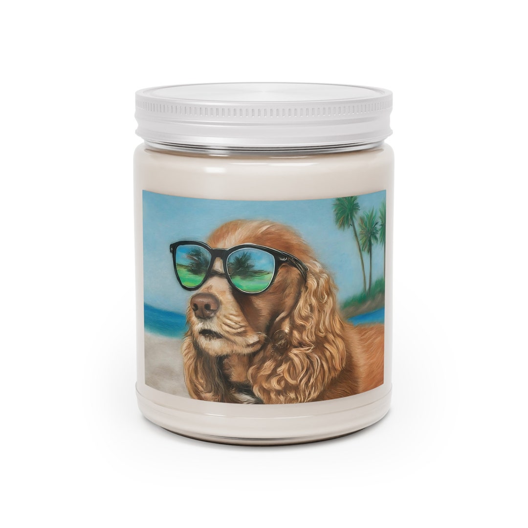 Cocker Spaniel Candle Beach Breeze - Etsy