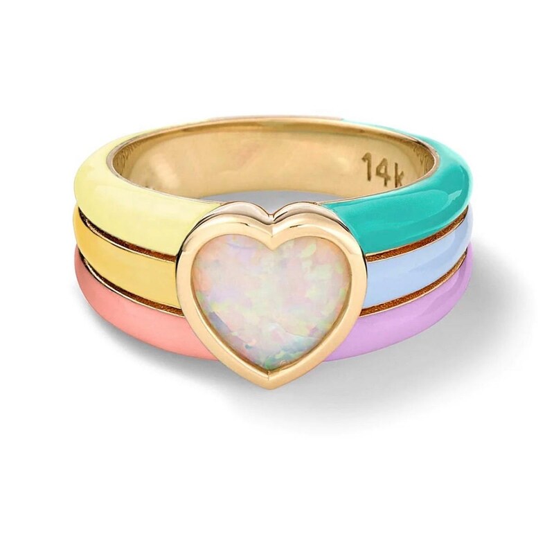 Enamel Ring - Etsy