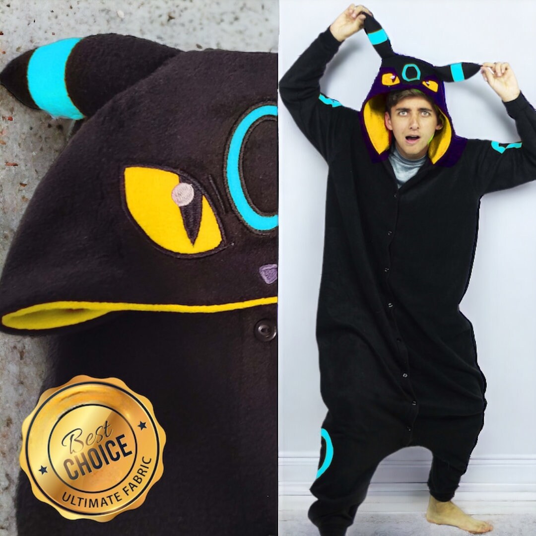 Shiny Umbreon Onesie Kigurumi Costume Pokemon-inspired Cosplay Attire ...