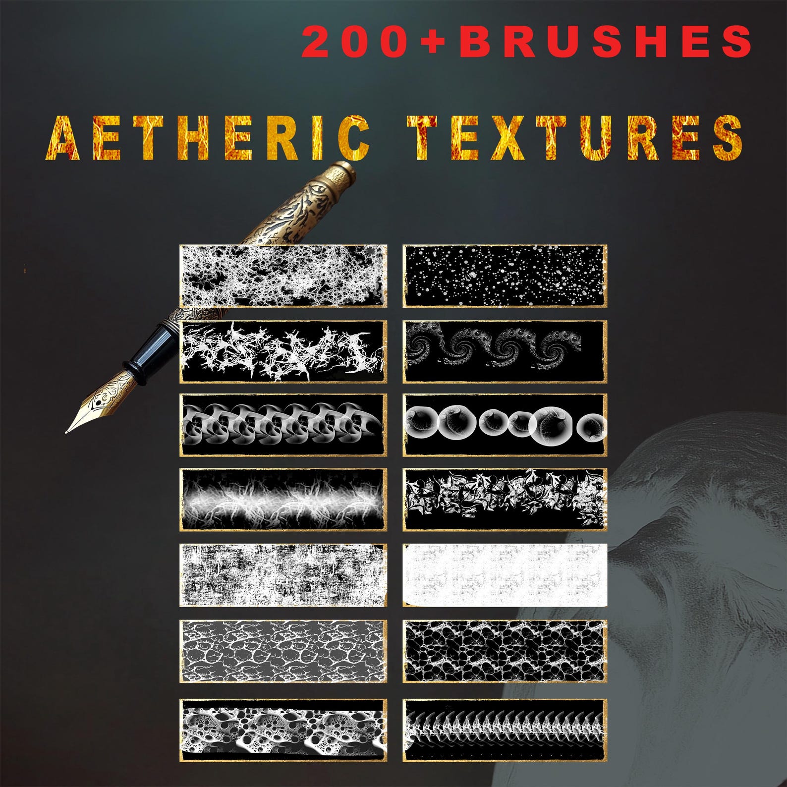 200+ Aetheric Photoshop Texture Brushes—textures Taken From the ...