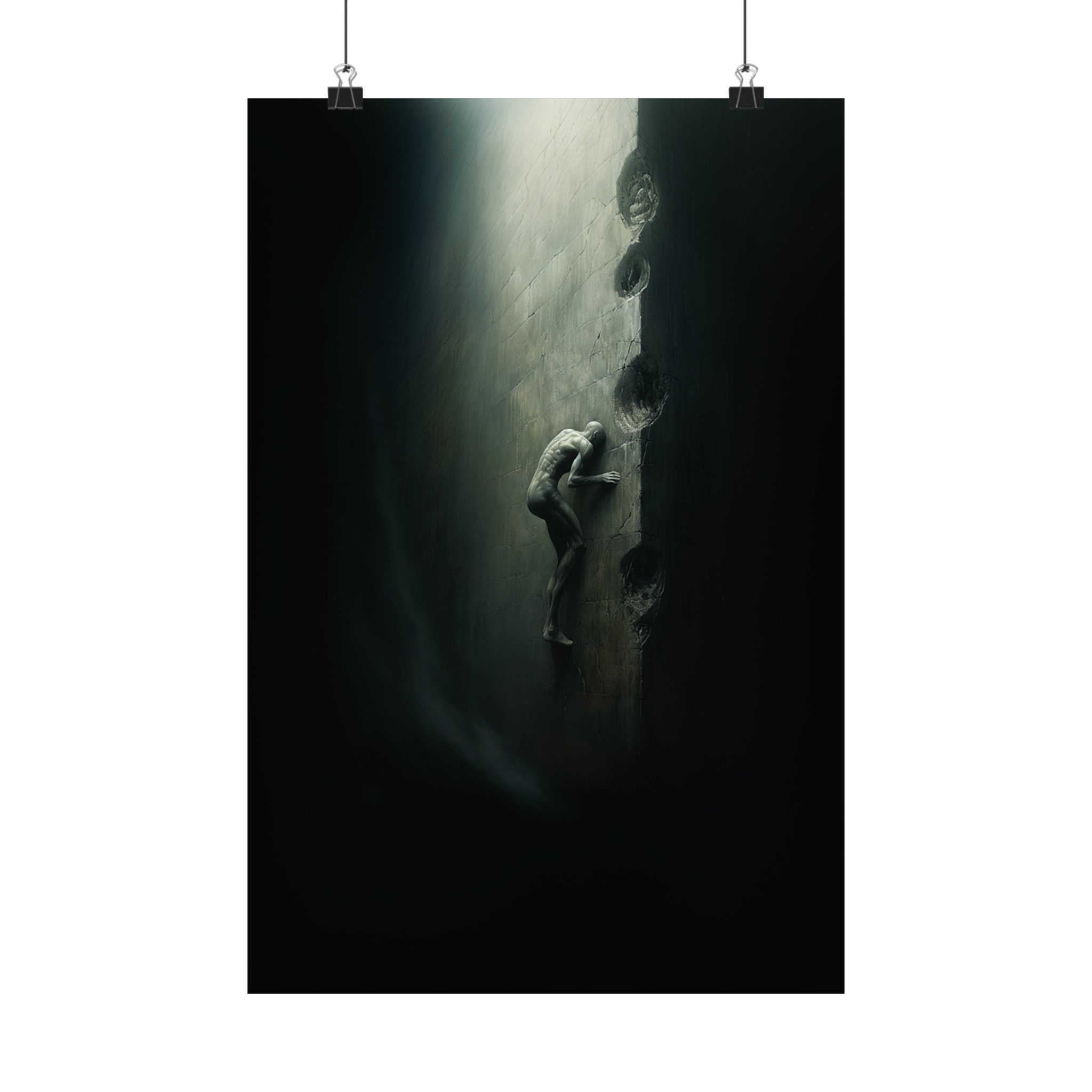 Matte Vertical Posters Dystopian Nightmare of a Man Lost in a Strange ...