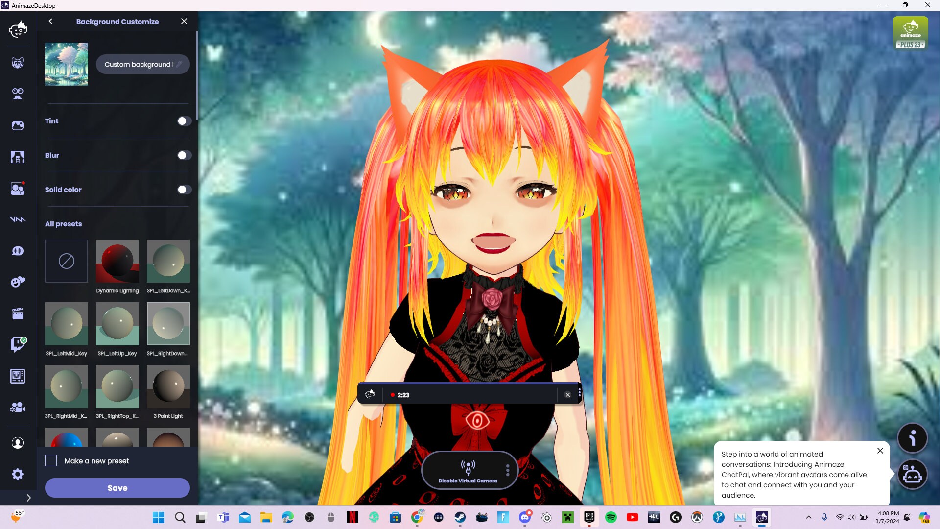 Fiery Foxy Vtuber Girl - Etsy