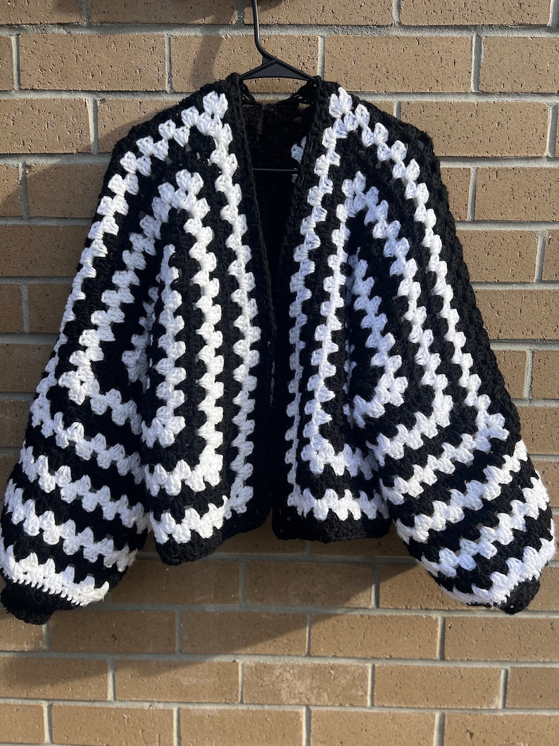 Crochet Hexagon Cardigan - Etsy